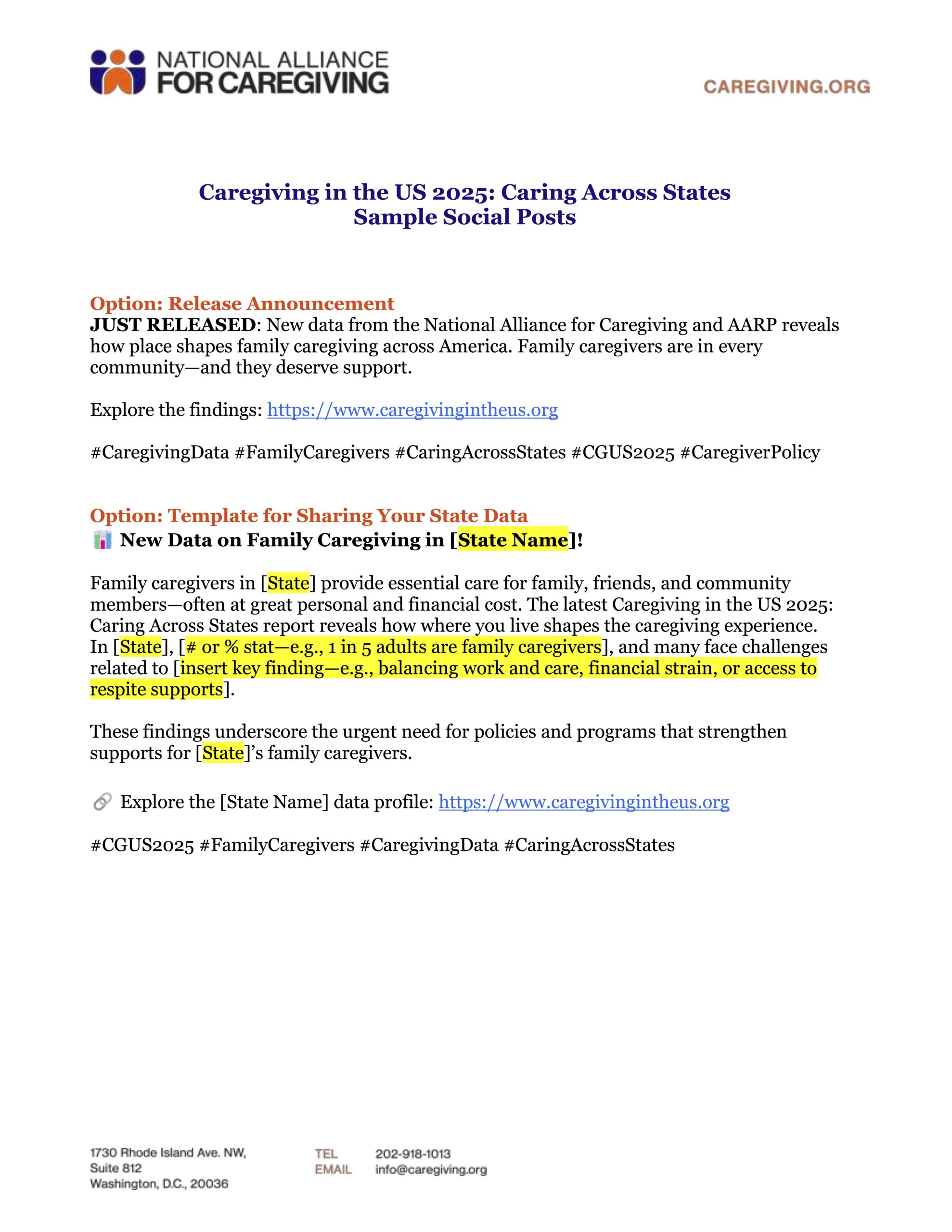 Caregiving in the US 2025 Toolkit | The National Alliance for Caregiving